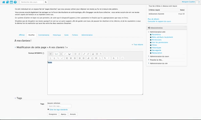 MediaPOD - Tutoriel Utilisation Wiki Moodle